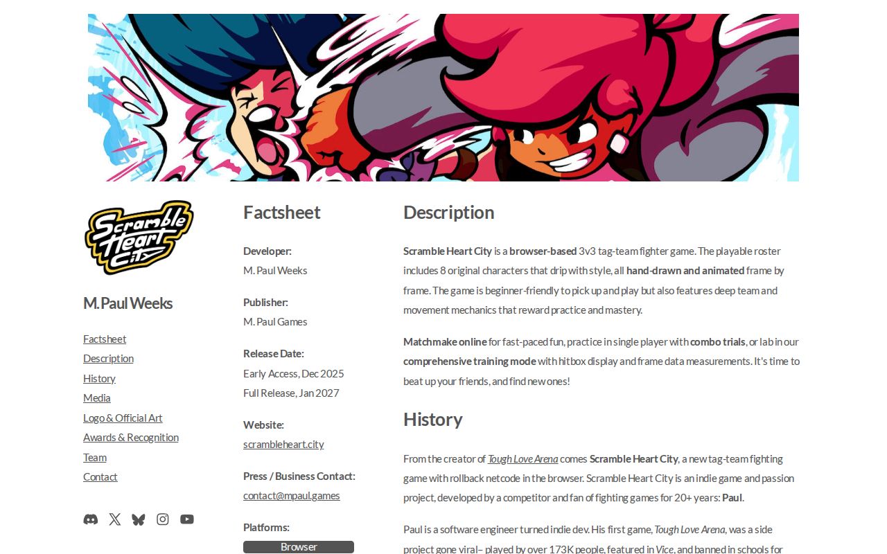 Scramble Heart City Presskit